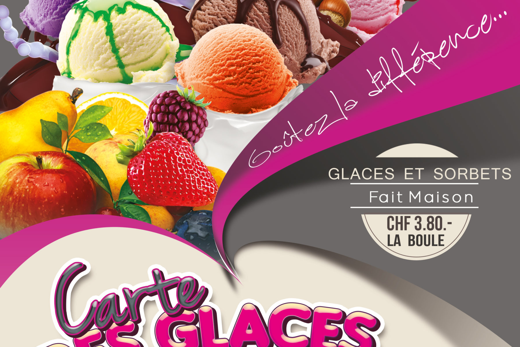 Carte des glaces – PiXelle CréaCom